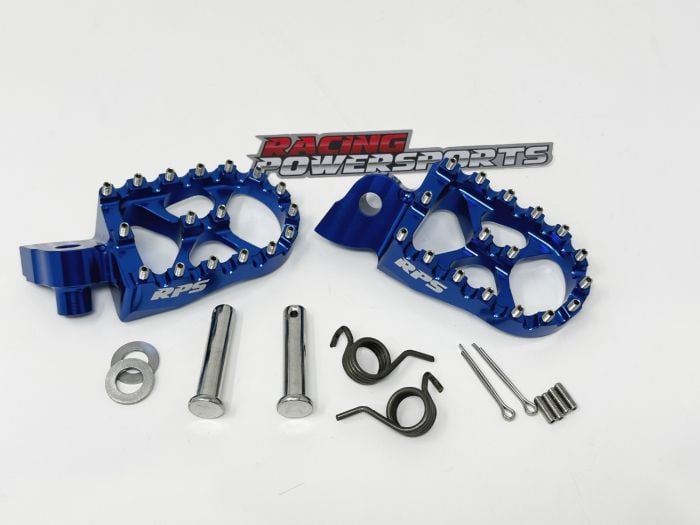 RacingPowerSports Blue Foot Pegs Yamaha YZ125 YZ250 YZ450 WR250 WE400 WR450