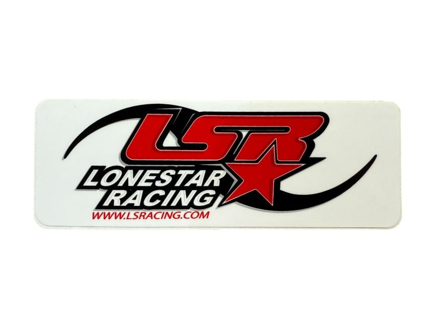Lonestar Racing Decal Emblem Logo Sticker White Size 5" X 1.7"