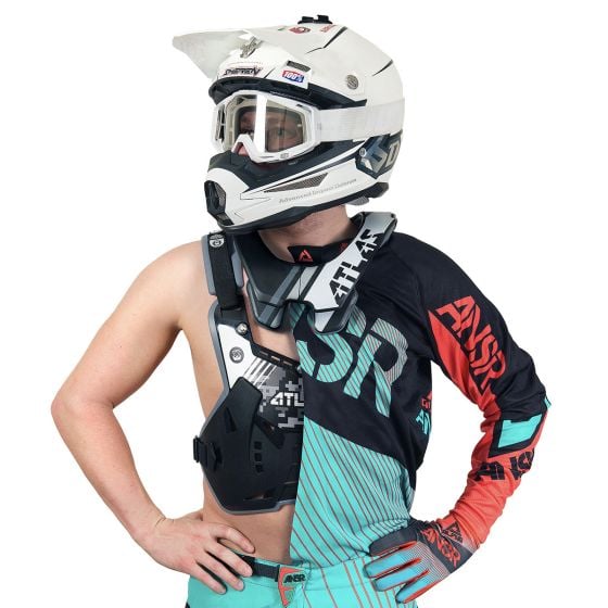 Atlas Defender MX Chest Protector Adult Standard in Digital Arctic